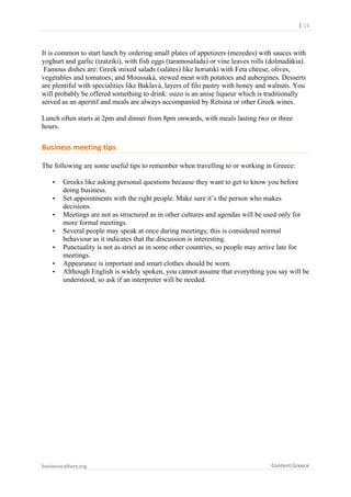 Greeek business culture guide - Learn about Greece | PDF