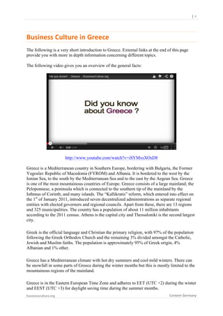 Greeek business culture guide - Learn about Greece | PDF