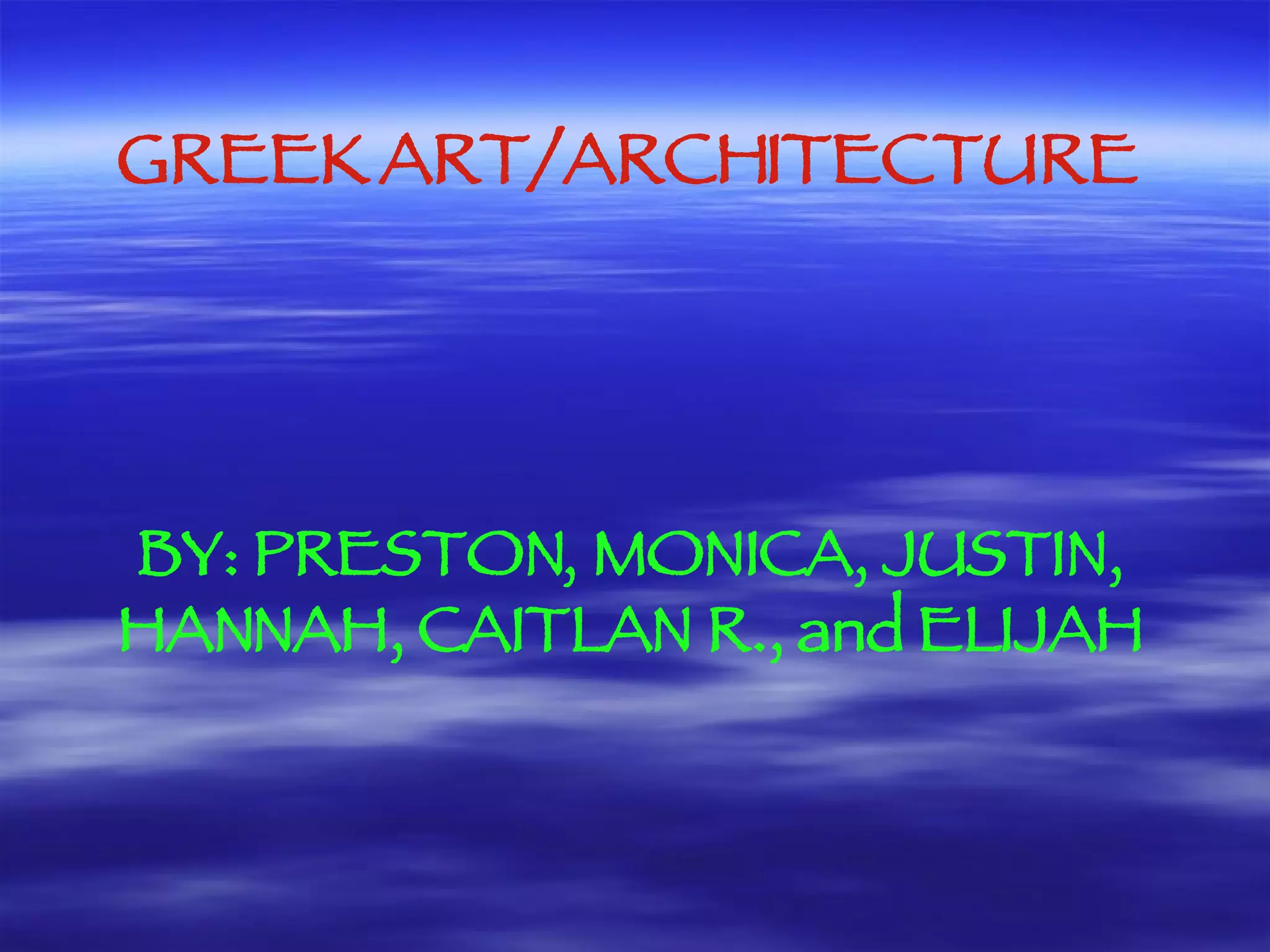 Greek Art and Architecture | PPT