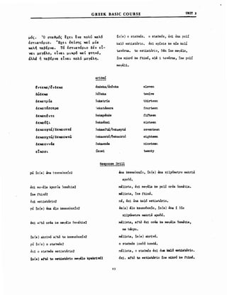 Learn Greek - FSI Basic Course (Part 1) | PDF