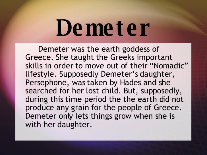 Demeter Greek Goddess Facts