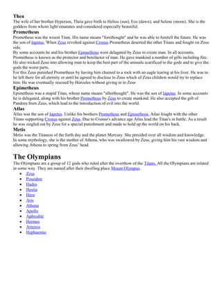 Greek and Roman-gods-goddesses | PDF
