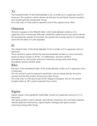 Greek alphabet | DOCX | Science