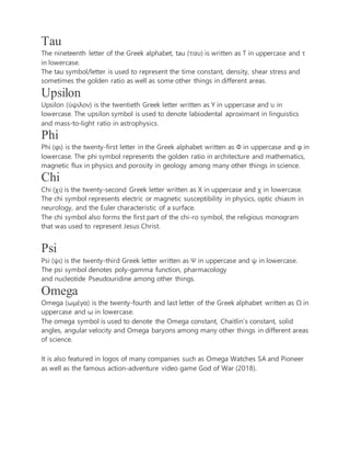 Greek Letter For Density