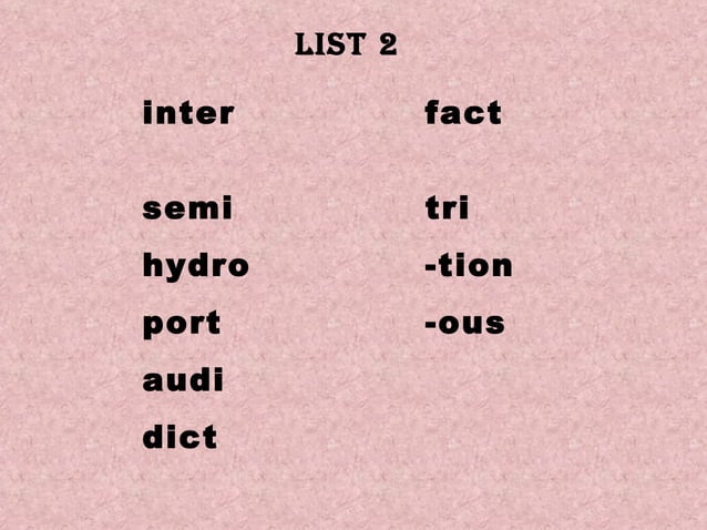 Greek And Latin root & affixes Ppt | PPT