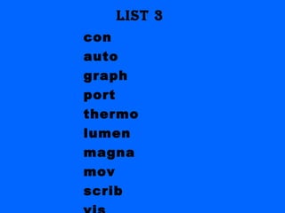 Greek And Latin root & affixes Ppt | PPT