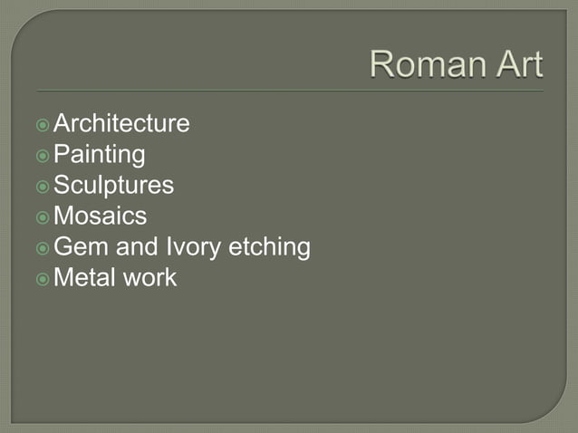 Greek and Roman Art | PPTX | Antiquing and Antiques | Hobbies & Interests