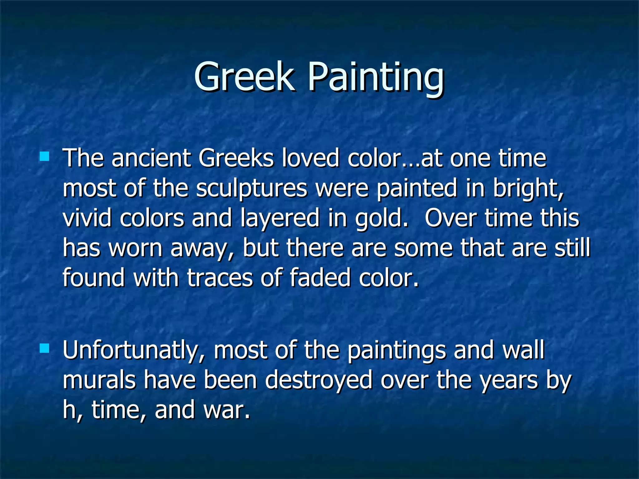 Greek and roman art history | PPT