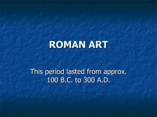 Greek and roman art history | PPT