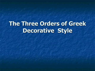 Greek and roman art history | PPT