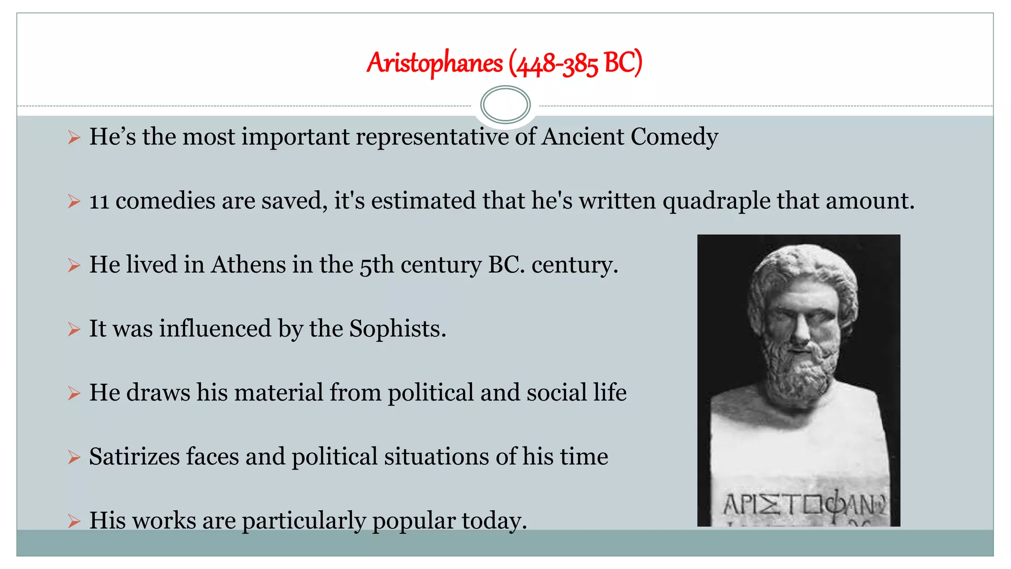 Greek and Roman comedy | PPTX