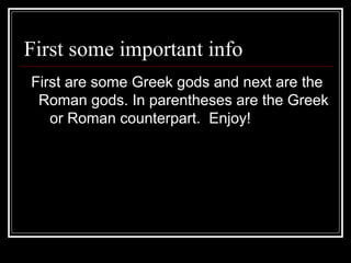 Greek and roman mythology pp #2 | PPT | Hinduism | Religion & Spirituality