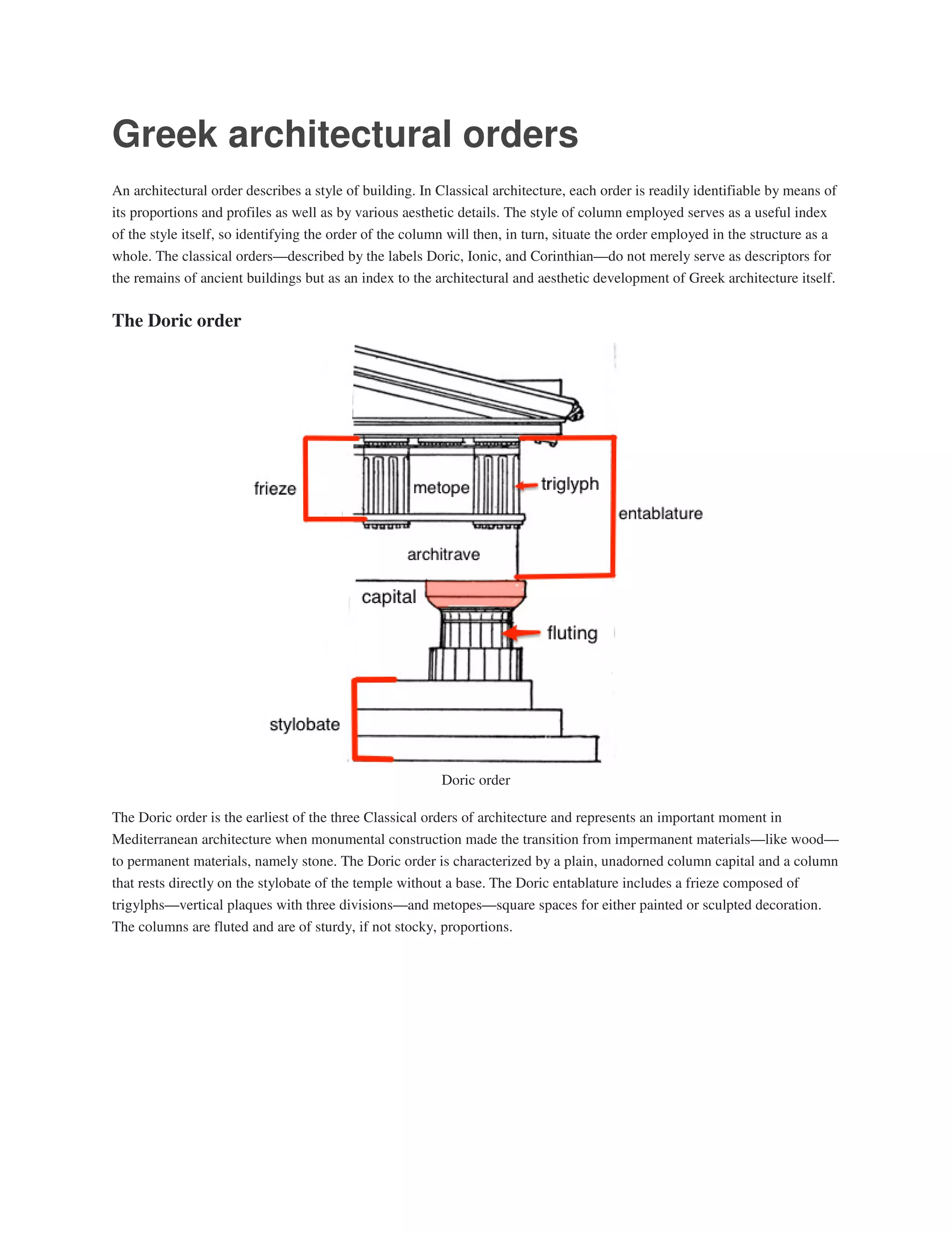 Greek architectural orders | PDF
