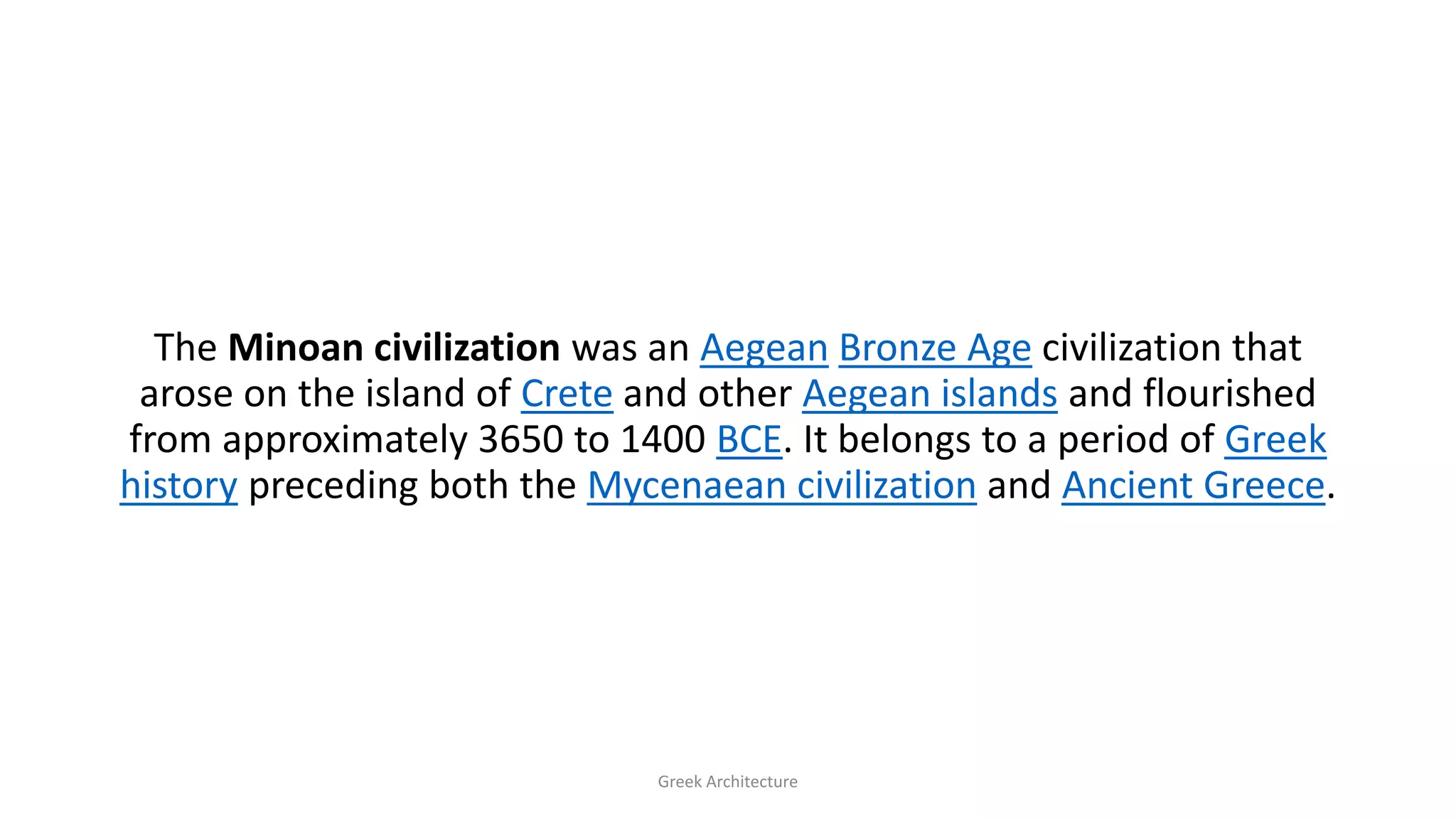 HISTORY: Greek Architecture (Minoan + Mycenaean) | PPTX