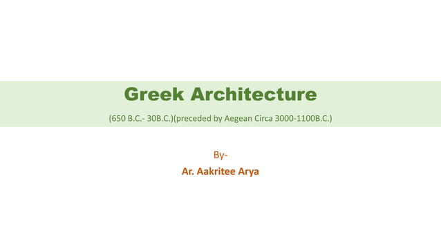 Greek architecture | PPT