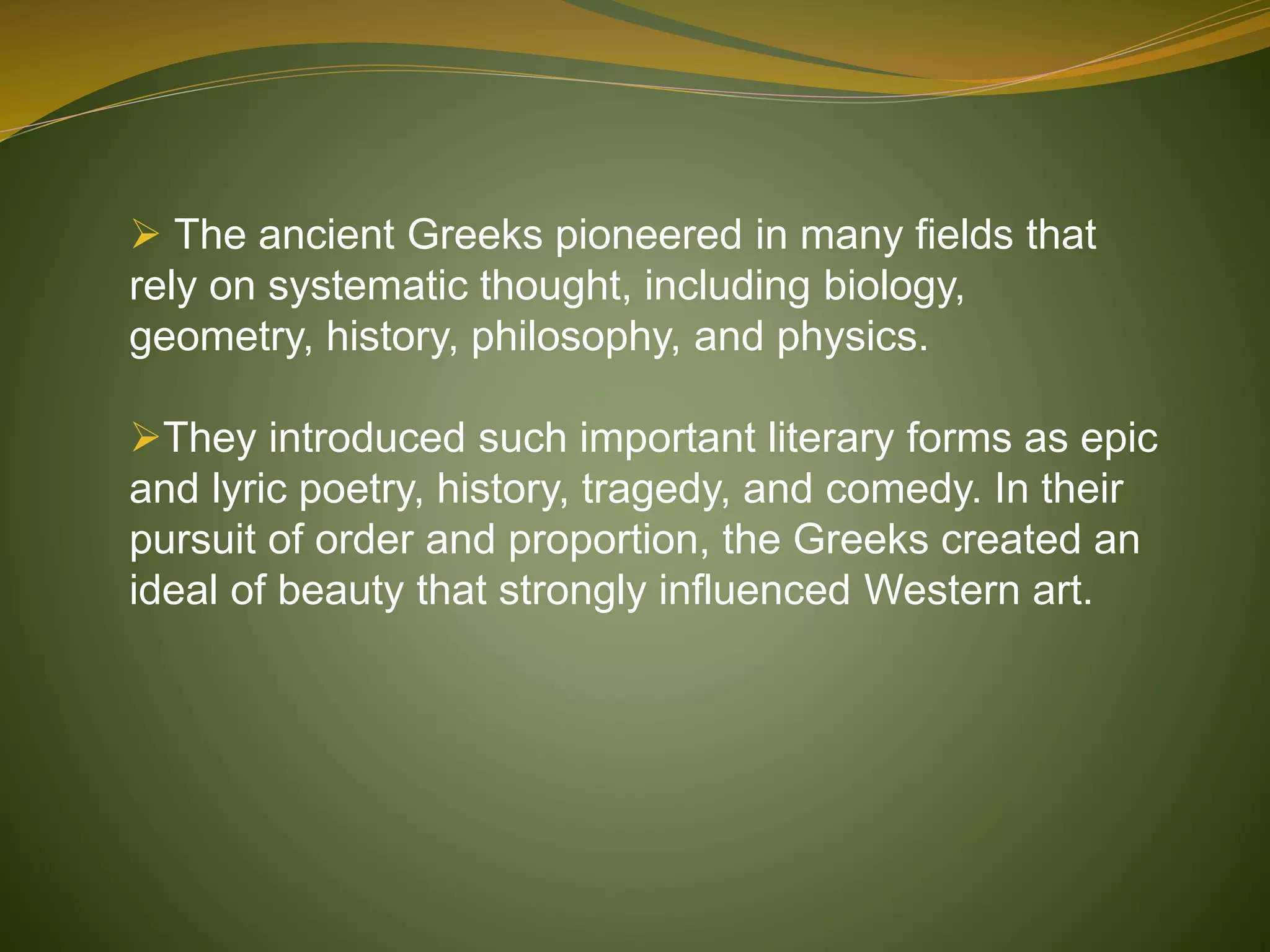 Ancient Greek Art Ppt