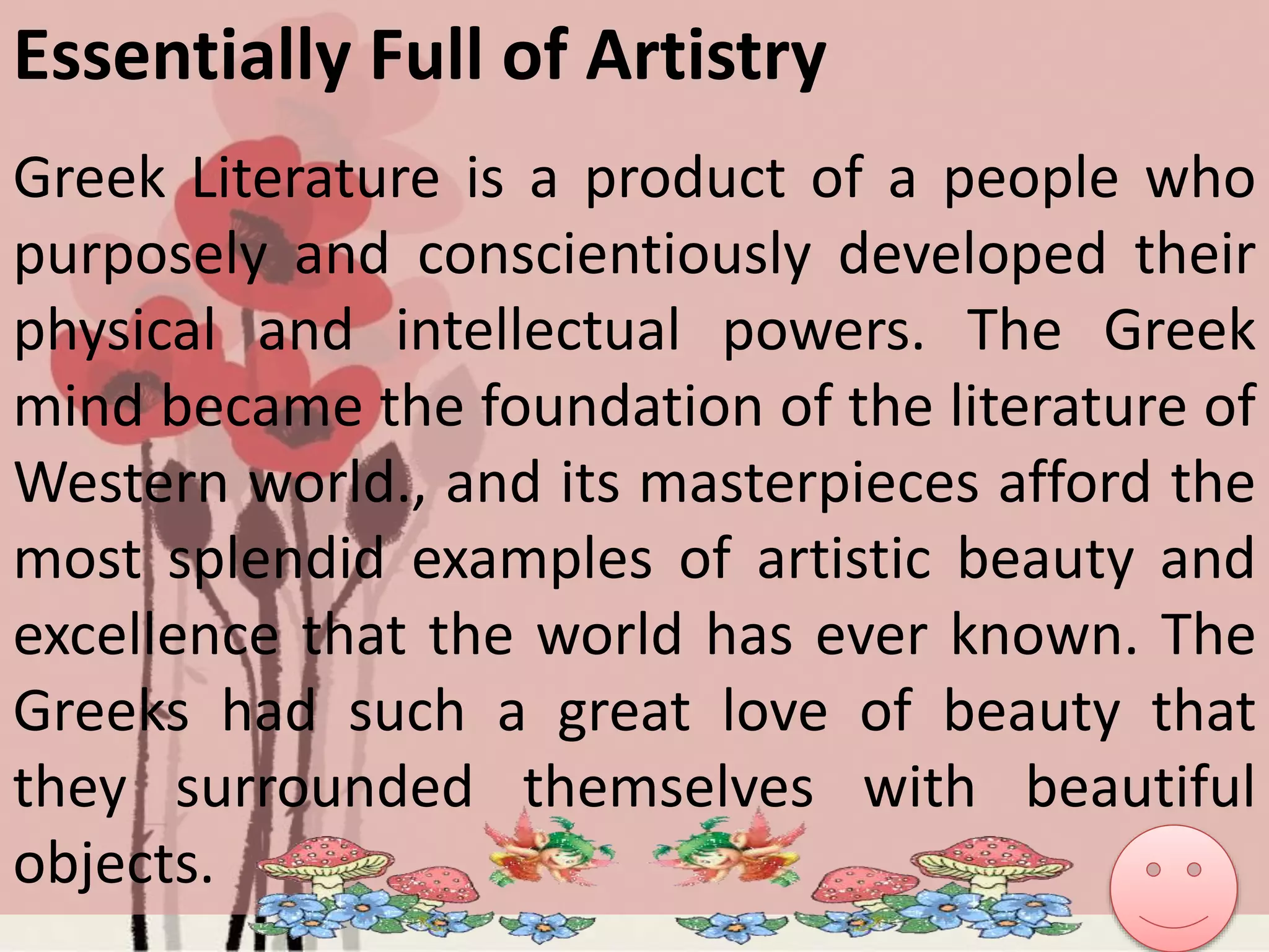 Greek art and literature | PPTX