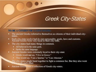 Greek city states | PPTX