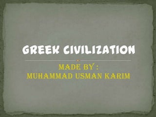 Greek civilization | PPTX