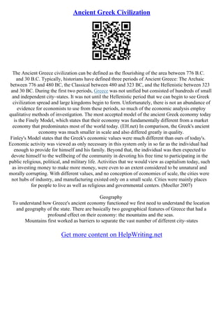 Greek Civilization Essay | PDF | Geography | Science