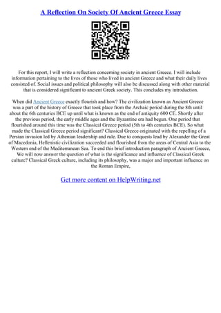 Greek Civilization Essay | PDF | Geography | Science