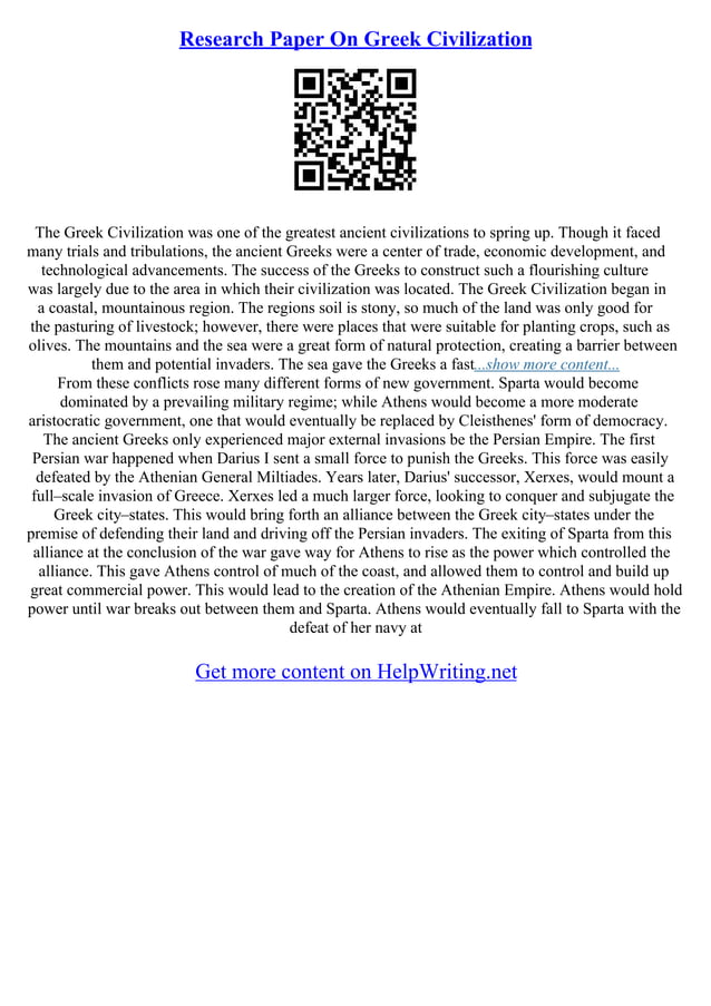 Greek Civilization Essay | PDF | Geography | Science