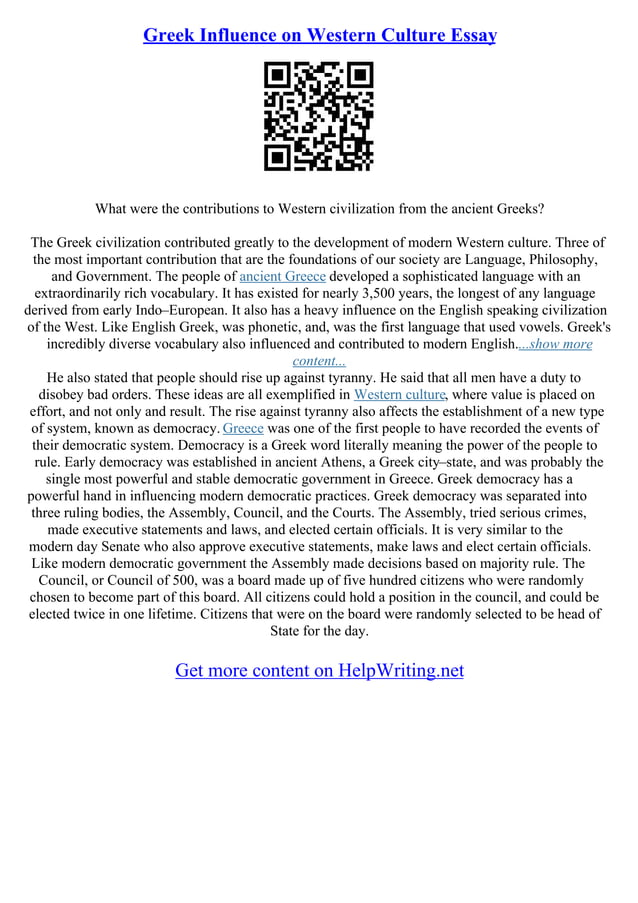 Greek Civilization Essay | PDF | Geography | Science