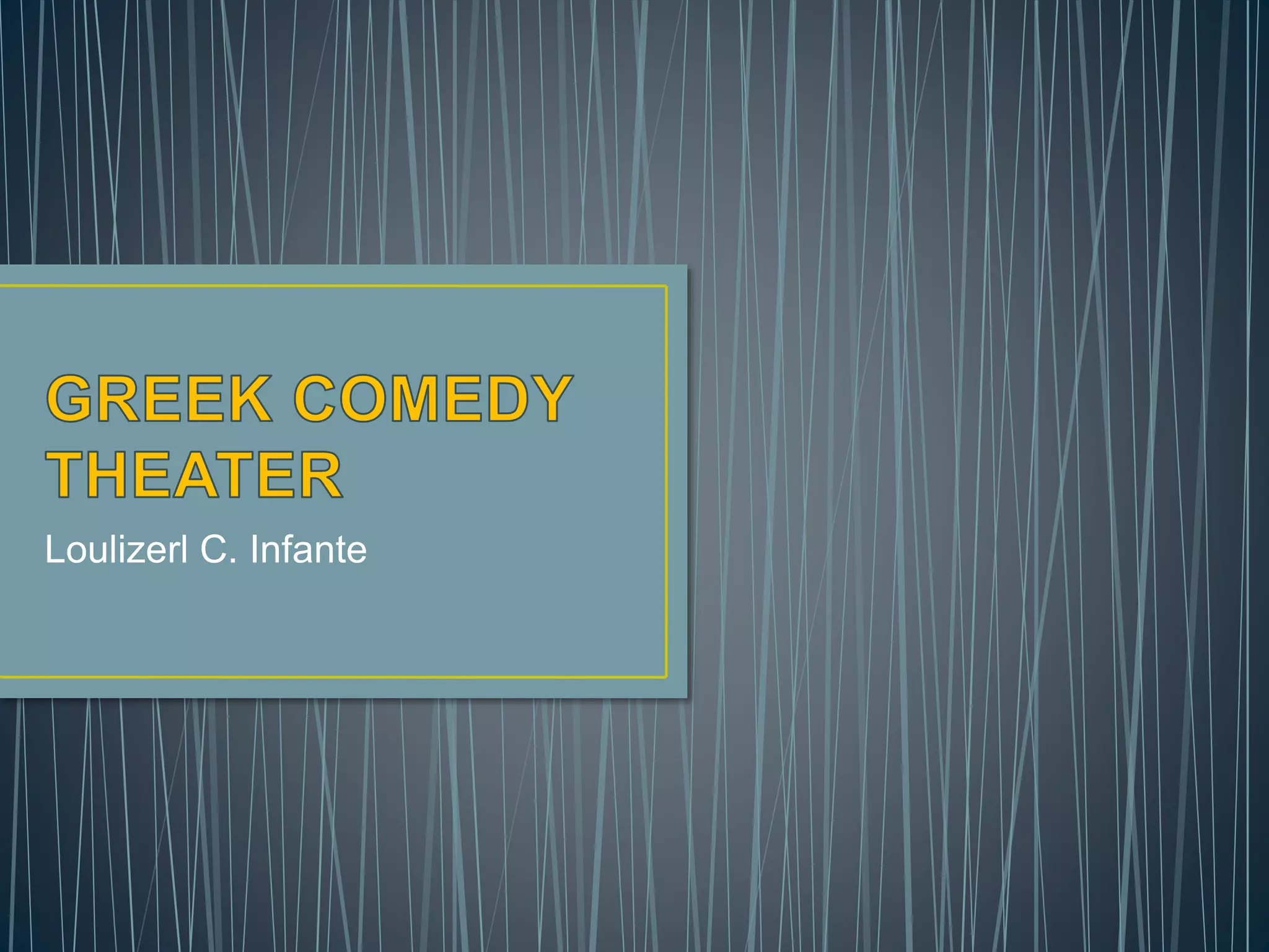 Greek comedy theater | PPT