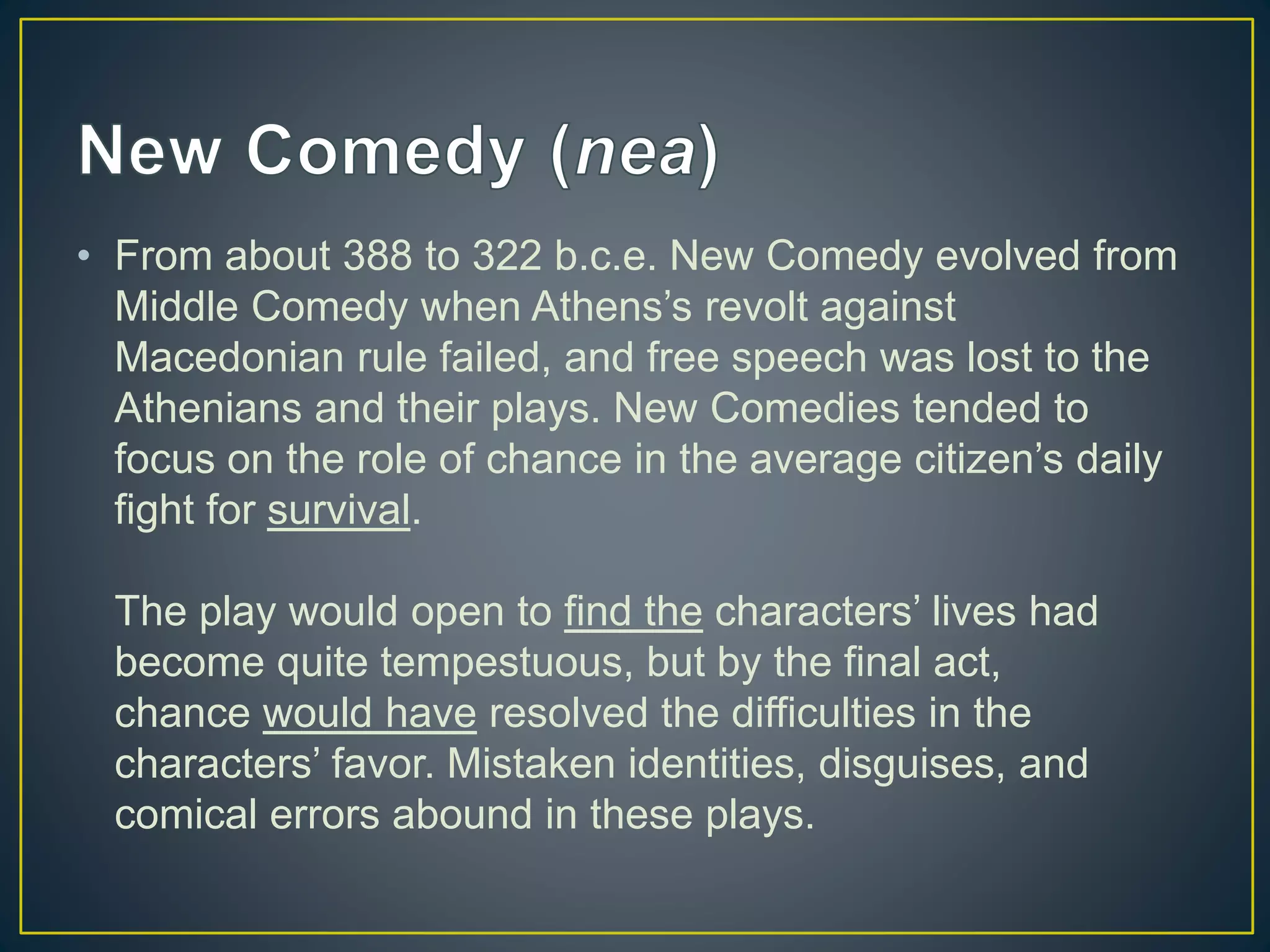 Greek comedy theater | PPTX