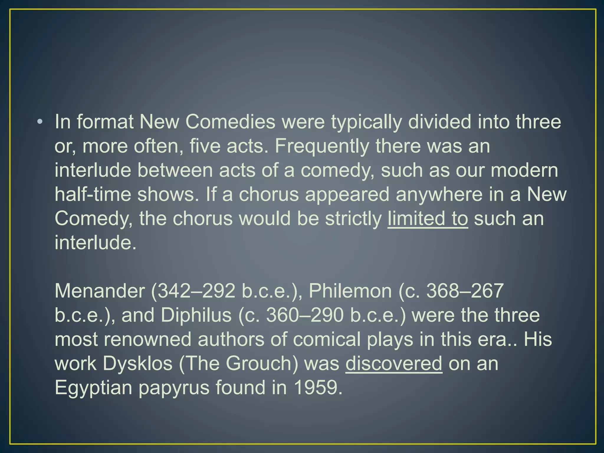 Greek comedy theater | PPTX