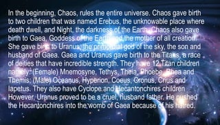 Greek Creation Myth | PPTX | Christianity | Religion & Spirituality
