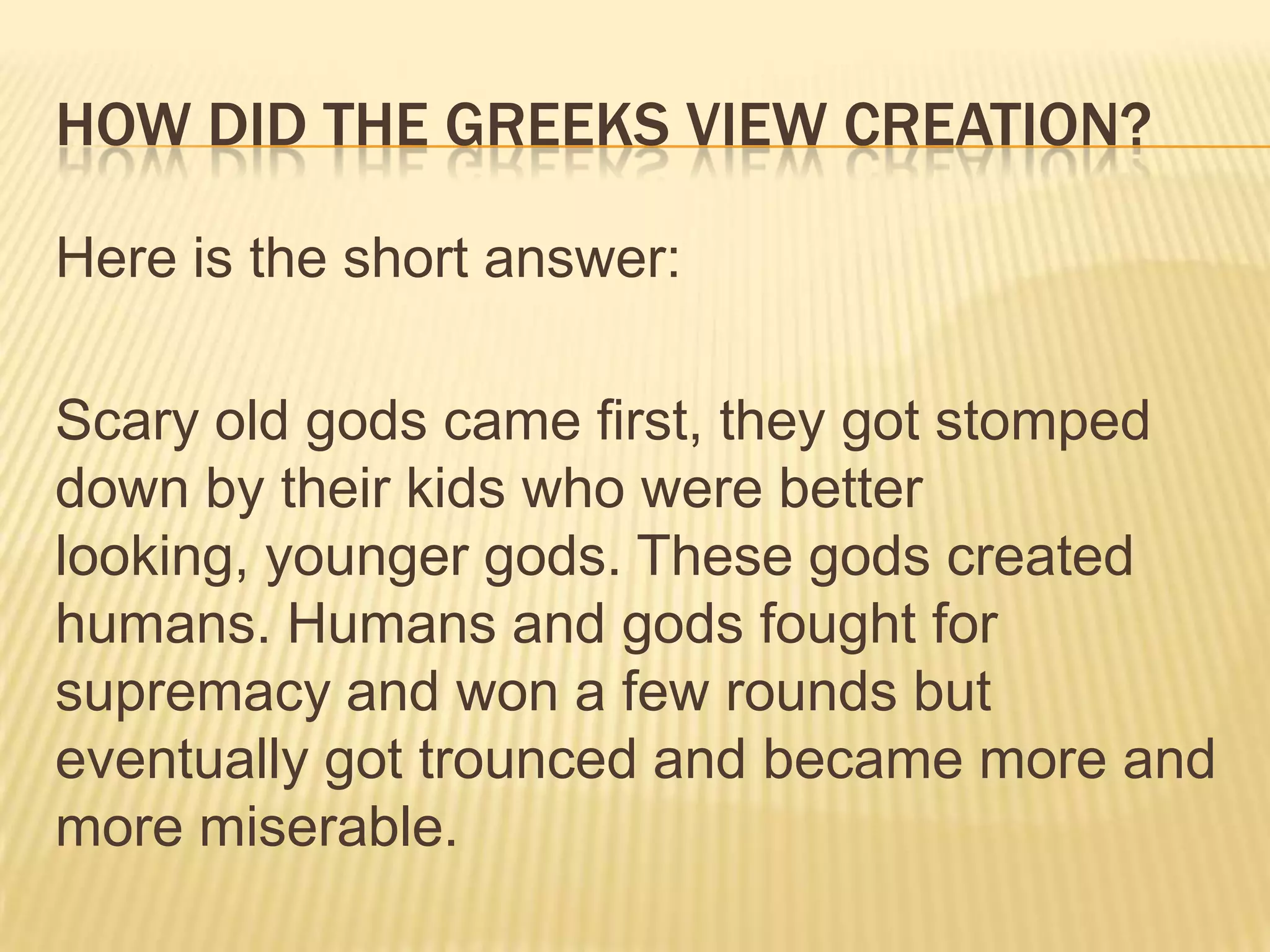 Greek creation mythology | PPTX