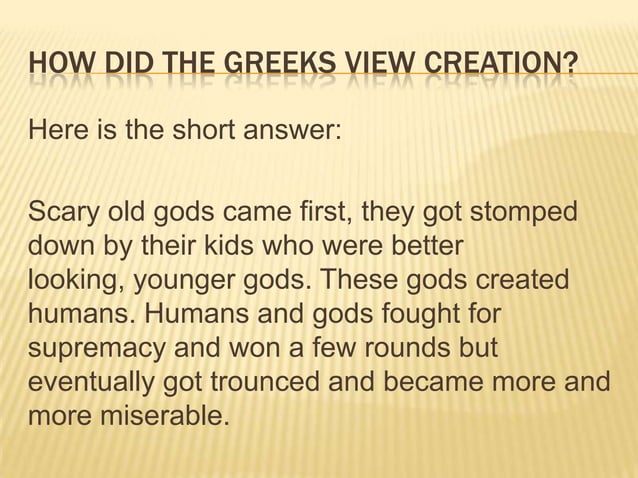 Greek creation mythology | PPTX