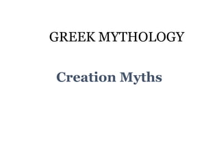 Greek creation myths | PPTX | Christianity | Religion & Spirituality