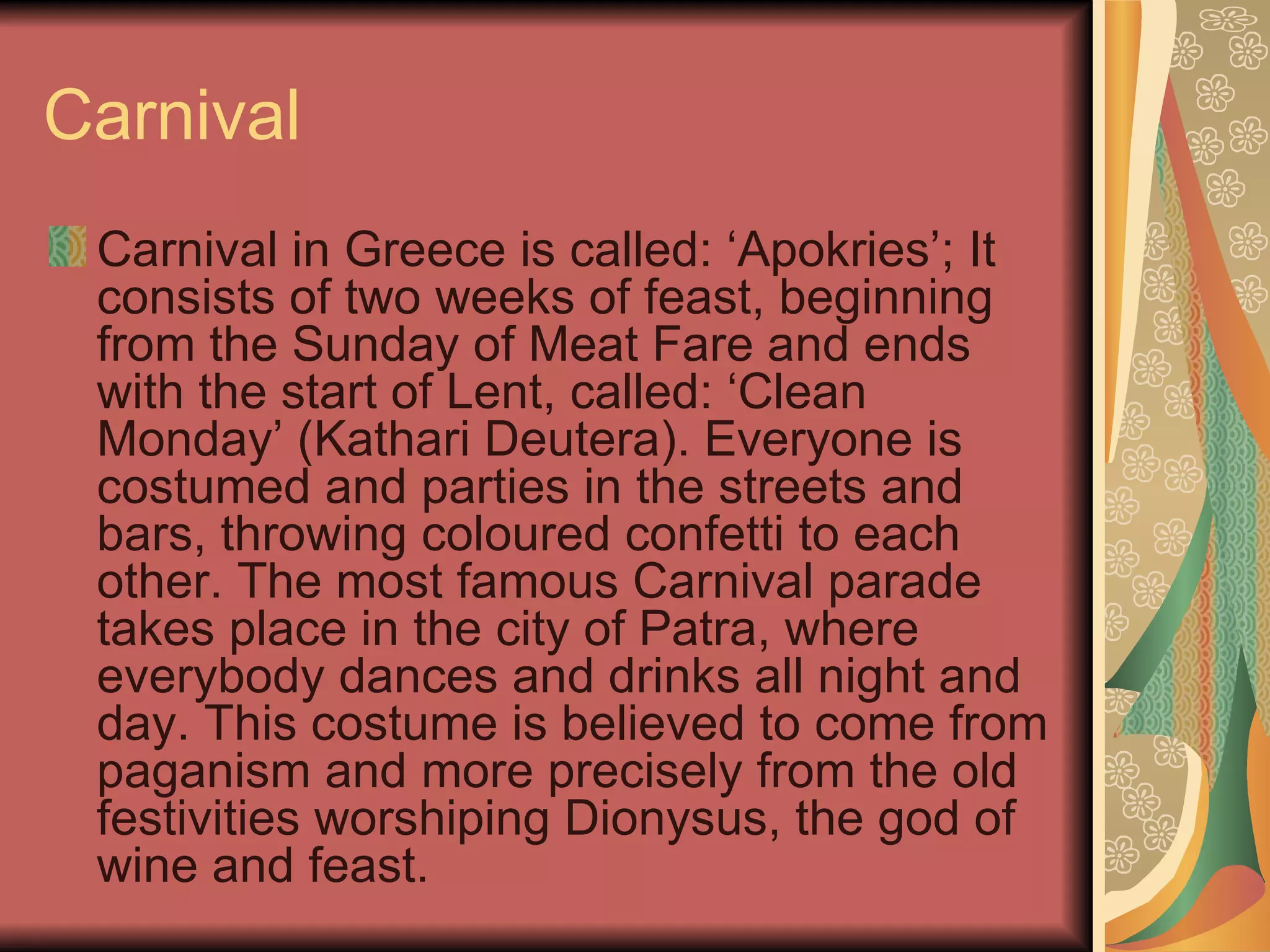 Greek customs and traditions | PPS