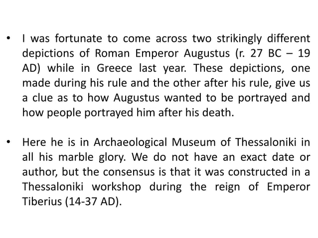Greek Depictions of Augustus in Life and Death.pptx