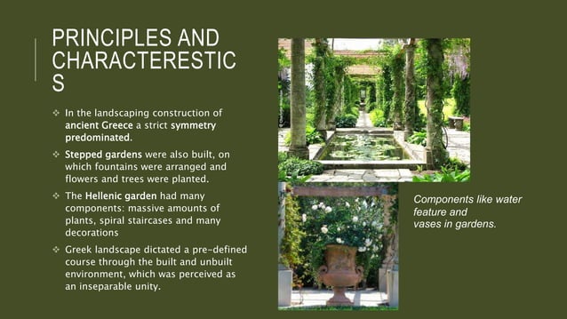 Greek garden in Landscape design | PPTX
