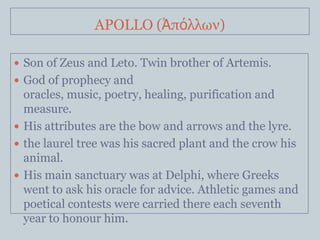 Greek gods | PPTX | Christianity | Religion & Spirituality
