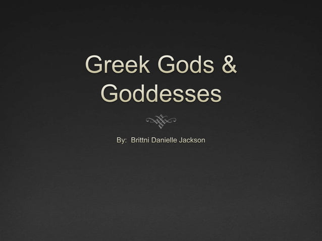 Greek Gods and Goddesses | PPTX