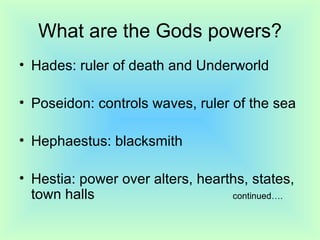Greek gods and goddesses | PPT