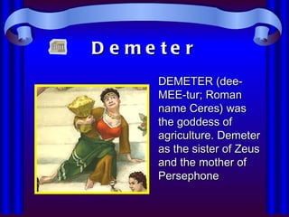 Greek Gods and Goddesses | PPT