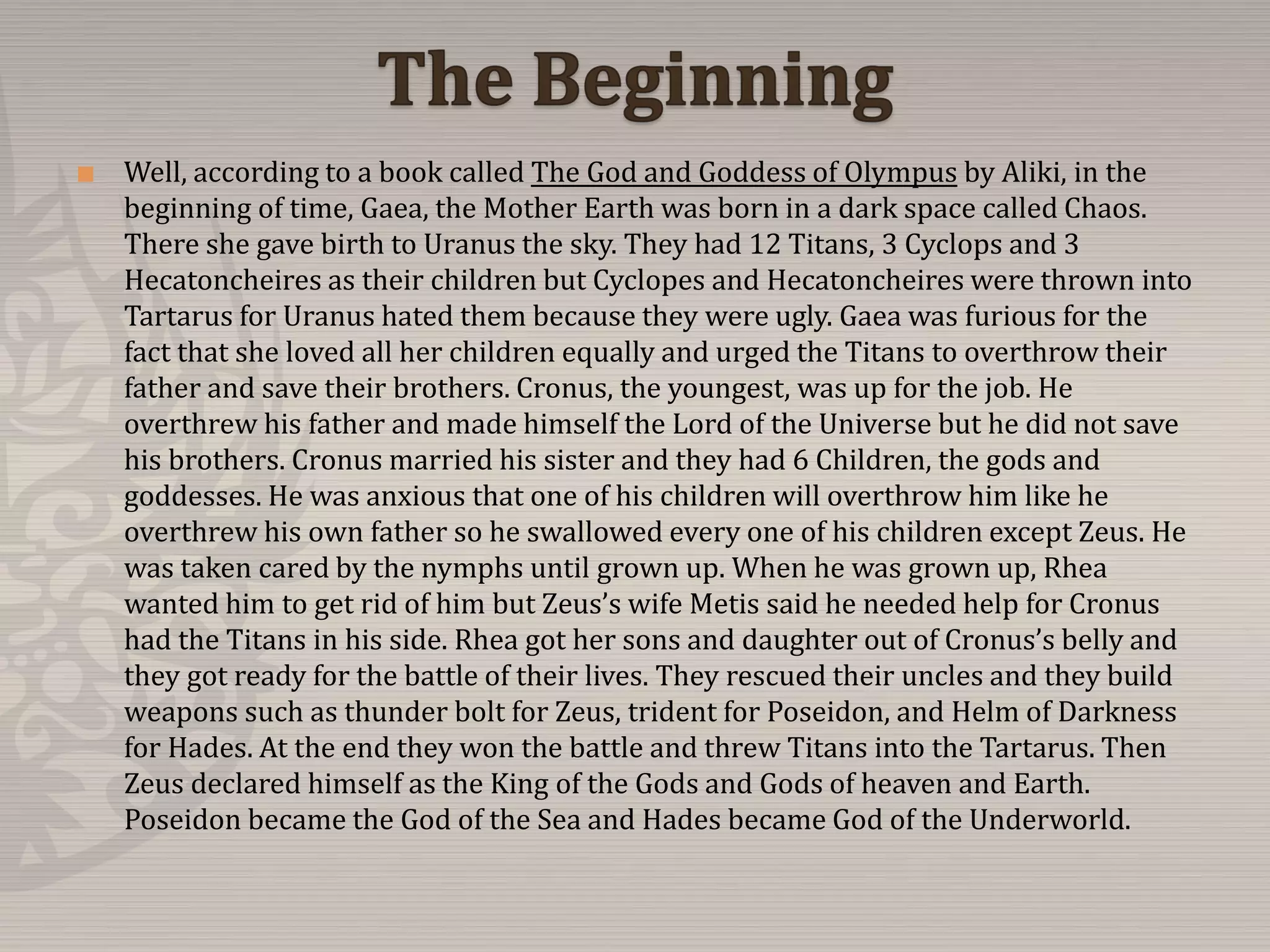 Greek gods and goddesses term 1 | PPTX