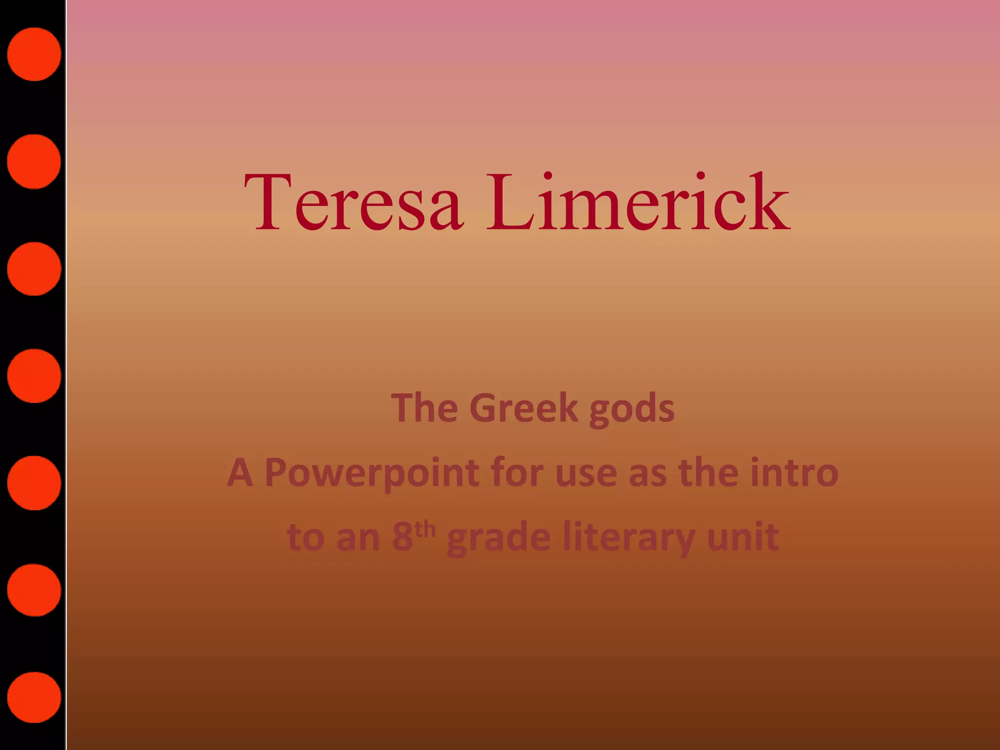 Greek gods introduction, Powerpoint | PPT