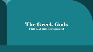 Greek Gods (Midterm).powerpoint presentation | PPTX