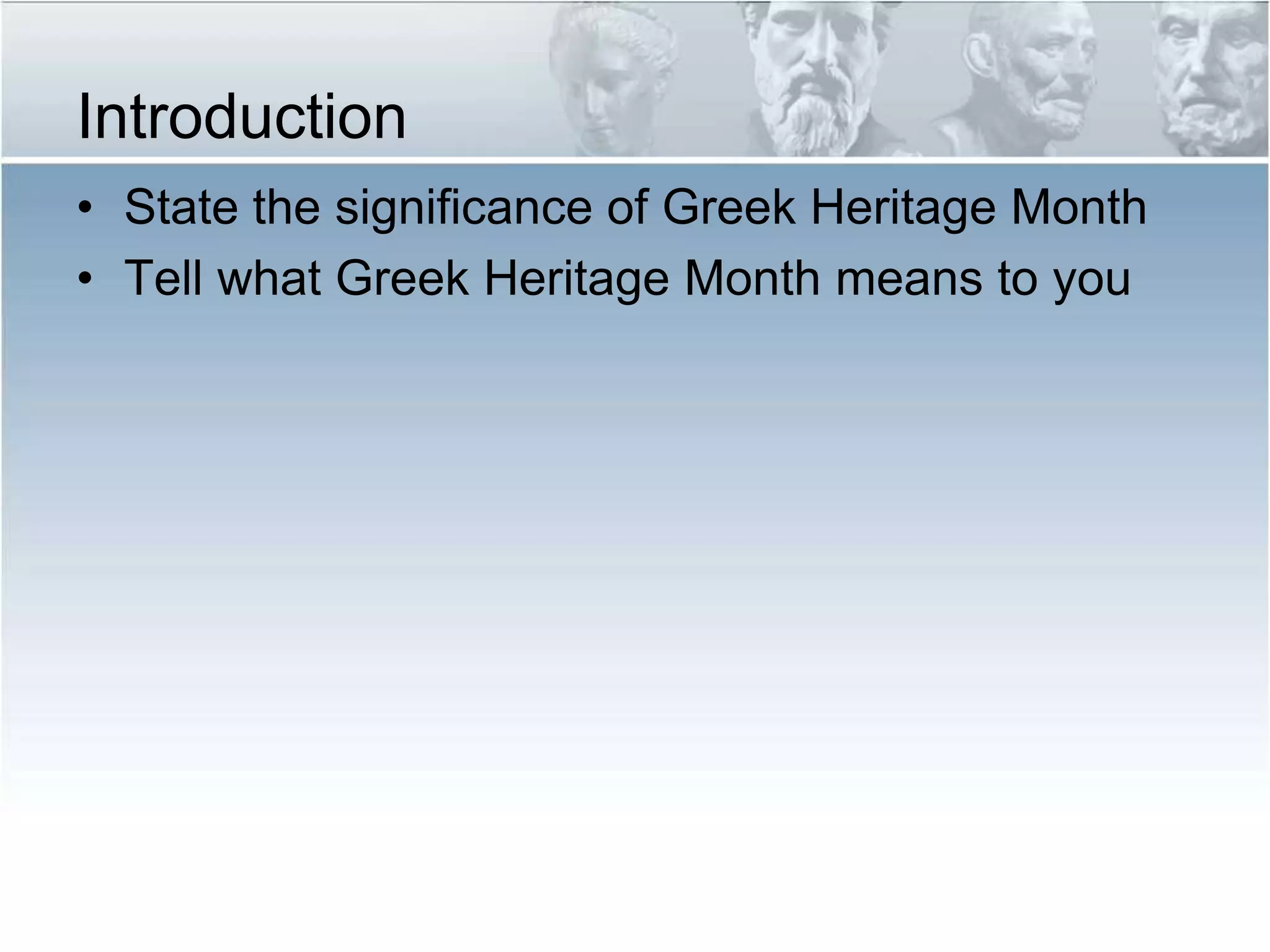 Greek Heritage Month Presentation | PPTX
