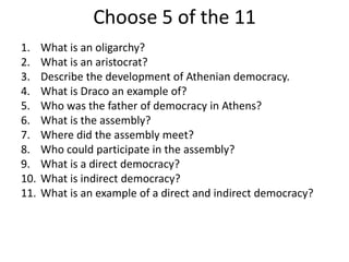 Greek lesson 5 Politics part 2 | PPTX
