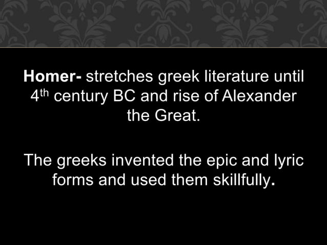 Greek literature | PPTX