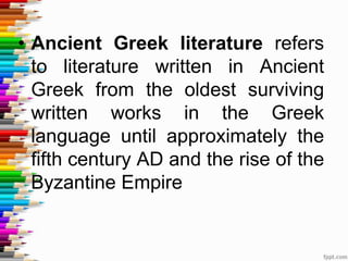 Greek literature | PPTX