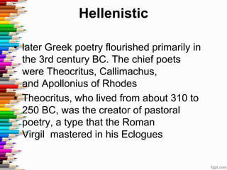 Hellenistic Literature