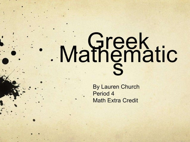 Greek mathematics | PPTX